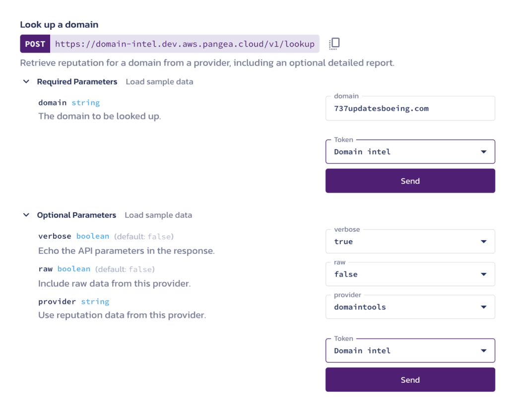 Domain Intel | Reputation | Pangea
